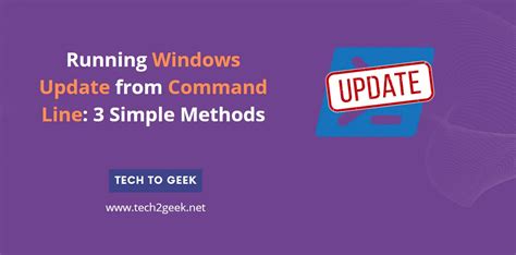 Running Windows Update From Command Line Simple Methods