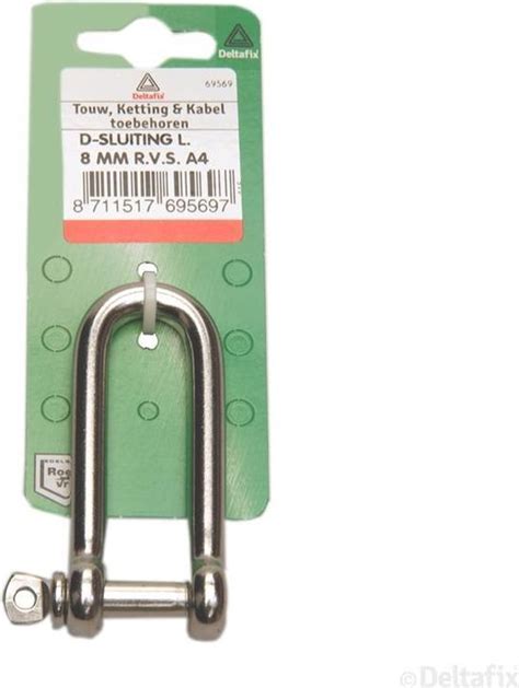 Deltafix D Sluiting Lang Model Rvs A4 8 Mm 1 St Bol