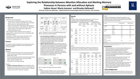 Pdf Exploring The Relationship Between Attention Allocation And Working Memory Processes In