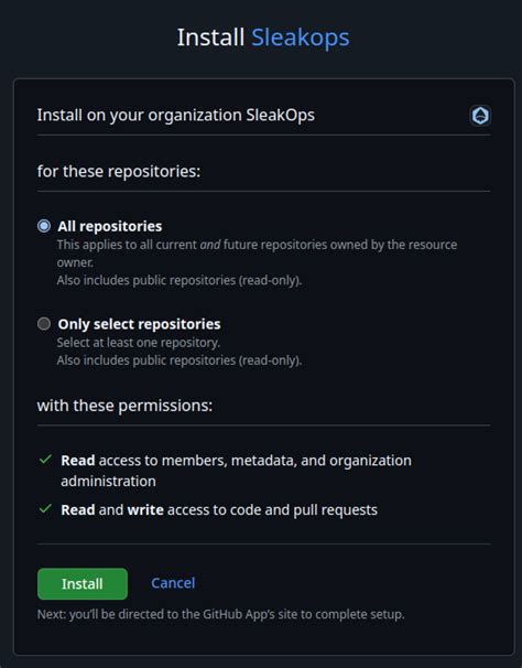 connect your git account sleakops documentation
