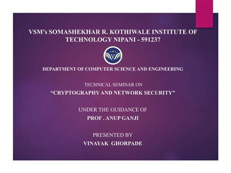 Seminar Cryptography And Network Ppt Pptx