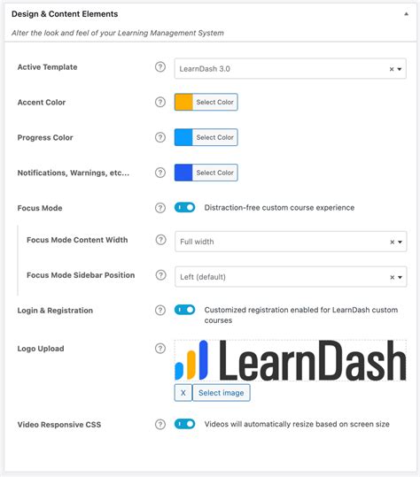 General Settings Learndash Support