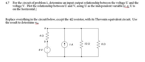Solved For The Circuit Of Problem 1 Determine An
