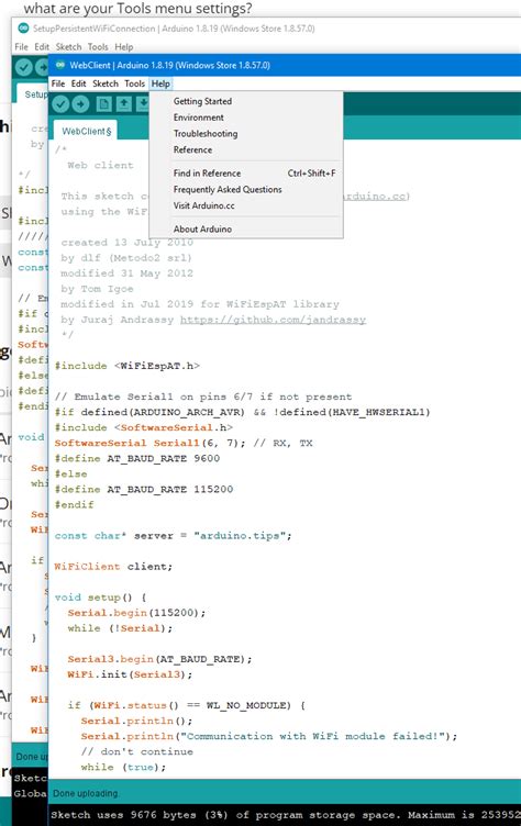 WiFiEspAT First Connection Programming Arduino Forum