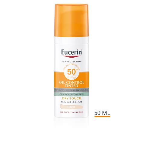 EUCERIN SUN OIL CONTROL SPF50+ Оцветен слънцезащитен гел-крем за лице ...