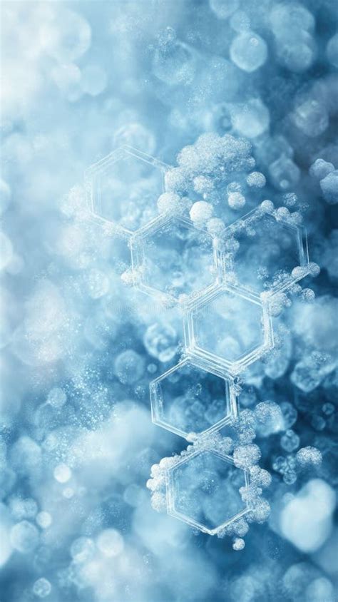 Intricate Molecular Structures Illuminated Amidst Soft Blue Gradients In A Scientific