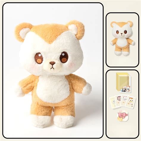 Aobi Bear 20cm Plush Doll Aobi Island Collaboration