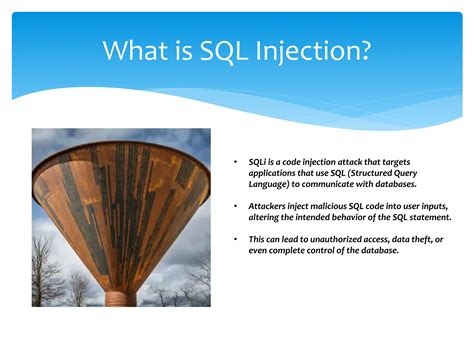 Sql Injection Introduction And Prevention Pptx