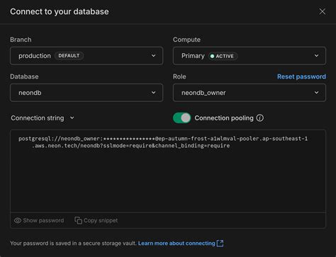 Connect A Gui Application Neon Docs Connect A Gui Application Neon Docs