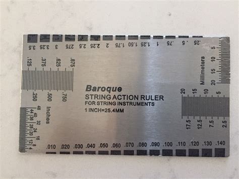 String Action Ruler Southern Tonewoods