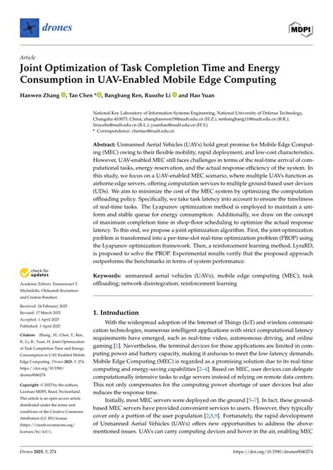 pdf joint optimization of task completion time and energy consumption