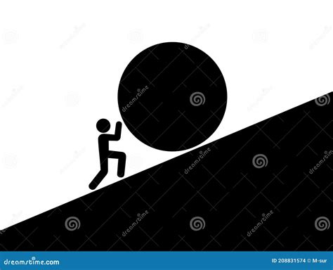 Sisyphean Task Stock Vector Illustration Of Hardwork