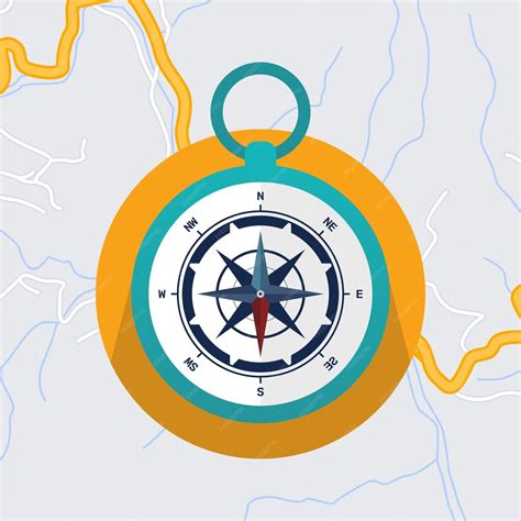 Premium Vector Vector Flat Map Compass Background