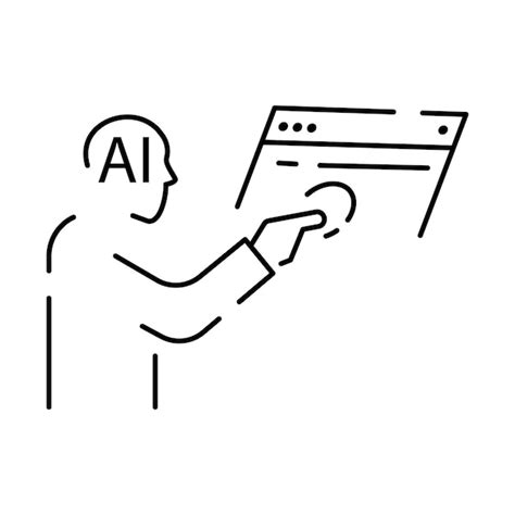 Premium Vector Artificial Intelligence Line Icon Brain Robot Ai Head