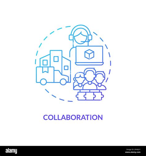Collaboration Blue Gradient Concept Icon Stock Vector Image And Art Alamy