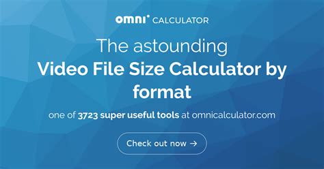 Video File Size Calculator By Format