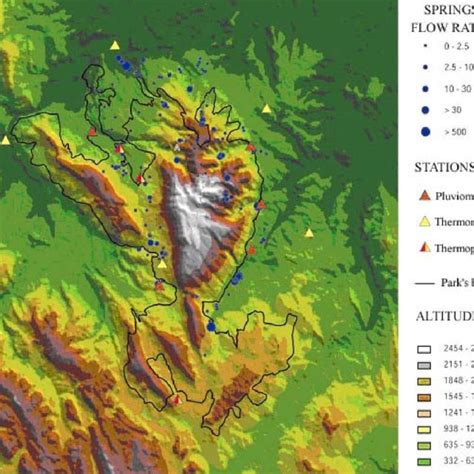 Figure1 Layout Arcview With Tin 3d Of The Area With Thermopluviometric