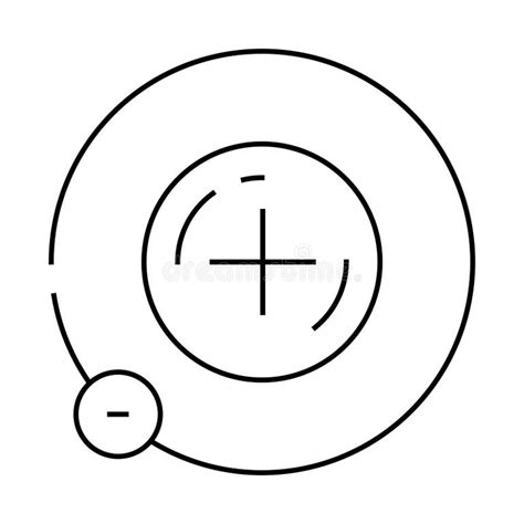Atom Hydrogen Line Icon Vector Illustration Stock Illustration Illustration Of Linear Station
