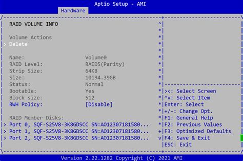 How To Create A Raid Volume With Ssds On Sky 8132s Advantech Esg Service Center