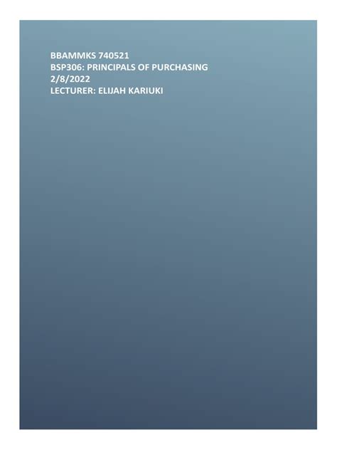 bsp 306 pdf procurement supply chain