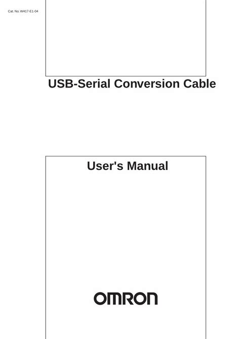 pdf usb serial conversion cable user s manual omron dokumen tips
