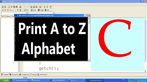 How To Print All A To Z Alphabet Using Loop In C Programming Language Youtube