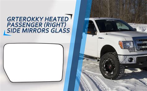 Grterokky Passenger Side Mirror Glass Compatible For Ford