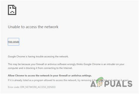 Fix Allow Chrome To Access The Network In Your Firewall Or Antivirus Settings