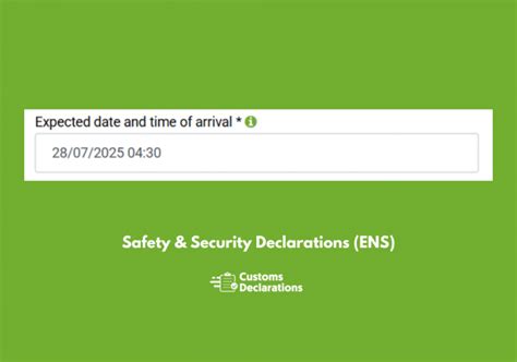 Hmrc Safety And Security Gb Entry Summary Declaration Ens Data Entry And Fields Requirement