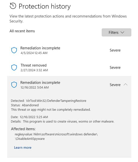 I Got A Prompt Of A Potential Issue From Windows Defender Resolved