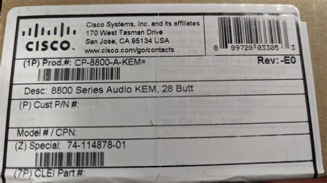 New Cisco 8851 8861 Key Expansion Module Cp 8800 A Kem Garland Computers