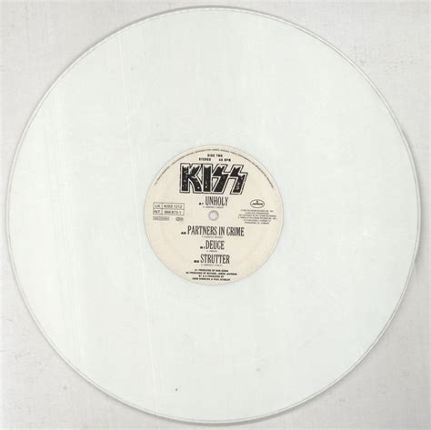 Kiss Unholy White Vinyl Ex Uk 12 Vinyl —