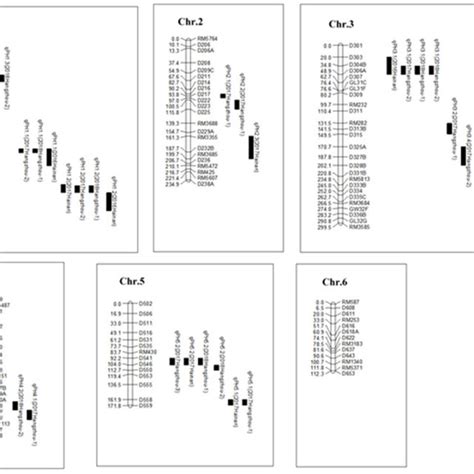 Genetic Linkage Map Chromosomes 1 6 Constructed Using The