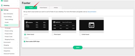 Setting Up Footer PromoTron Solutions A S