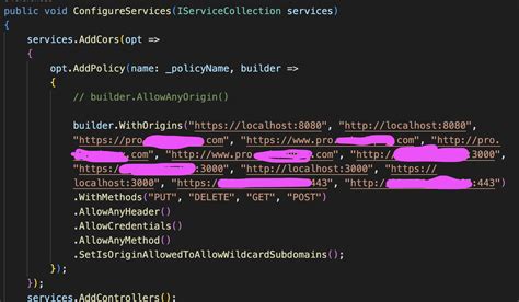 Cross Origin Request Blocked Vue3 Aspnet Api 60 Nginx Status 200