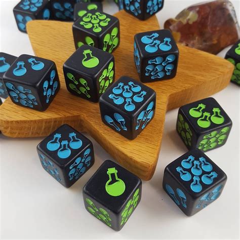 Bottle Dice Set Of 2 D6 Potion Magic Dnd Etsy