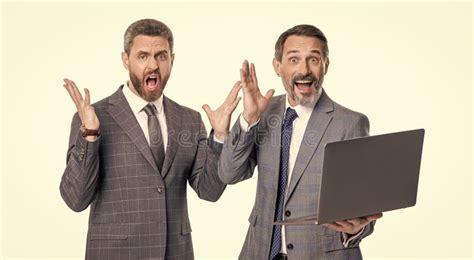 Mature Businessmen Working Online Business Success Programmer Man Use Pc Online Agile