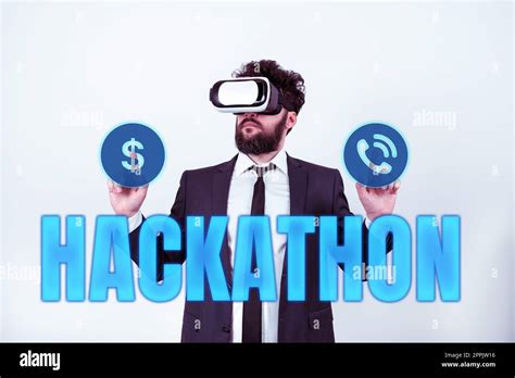 Conceptual Display Hackathon Business Overview Event Where Large