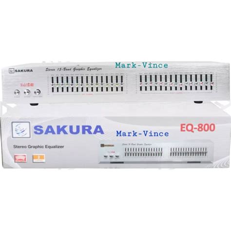 Sakura Eq 800 15 Band Stereo Graphic Equalizer Silver Shopee