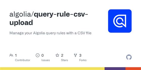 Github Algoliaquery Rule Csv Upload Manage Your Algolia Query Rules