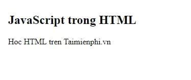 JavaScript trong HTML Cú pháp và Ví dụ Minh họa