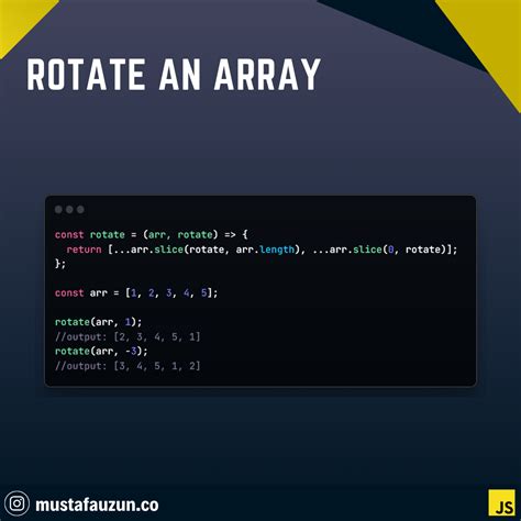Javascript Rotate An Array Mustafa Ateş Uzun Blog