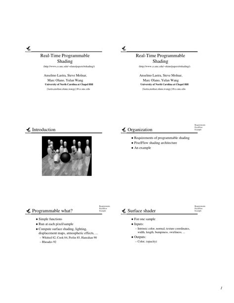 [pdf] real time programmable real time programmable shading shading