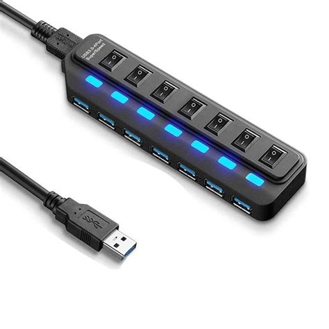 Usb 3 0 Hub 7 Port Usb Hub Splitter 5gbps Highspe Grandado