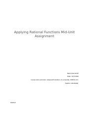 Applying Rational Functions Mid Unit Assignment Docx Applying Rational Functions Mid Unit