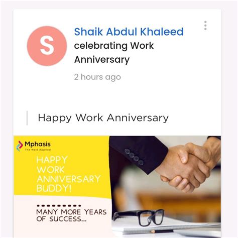 Abdul Khaleed Shaik On Linkedin 2years Workanniversary Mphasis