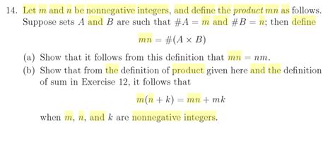 Solved 14. Let m and n be nonnegative integers, and define | Chegg.com