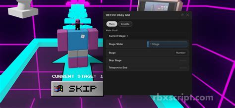 Retro Stage Slider Skip Stage Tp To End Scripts Rbxscript