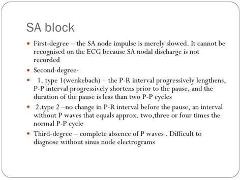 Ecg Type Ii Second Degree Sa Block