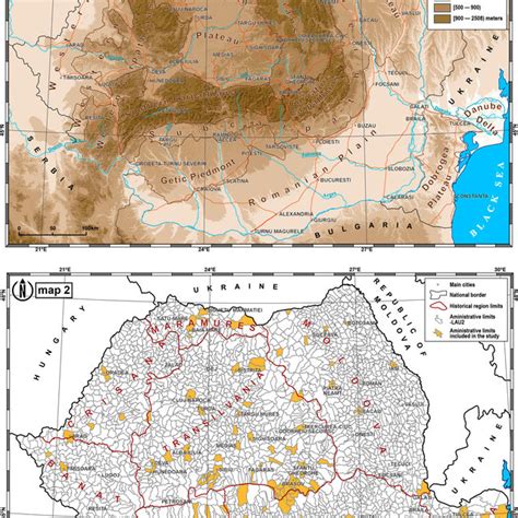 Physical Map Of The Study Area Map 1 Spatial Distribution Of